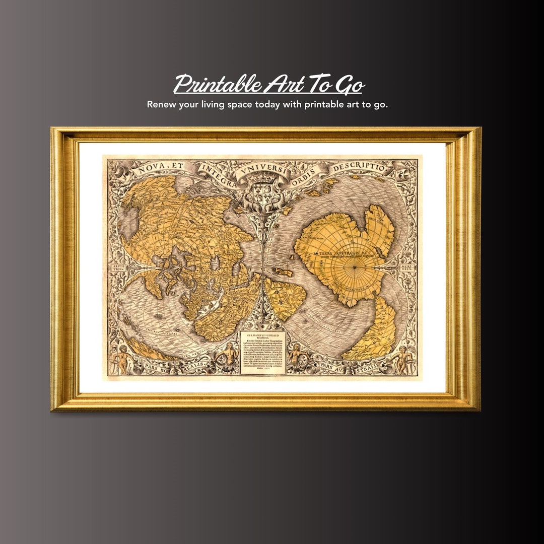16th Century World Map Print – Oronce Fine Antique Cartography (digital ...