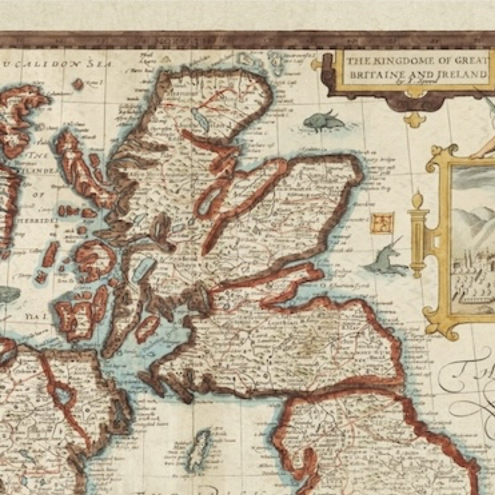 Printable 1770 Map of British Isles by John Speede Downloadable ...