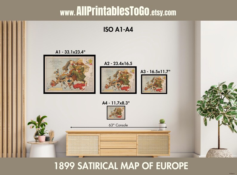 1899 Serio-comic Map of Europe: Satirical Historical Print (digital ...