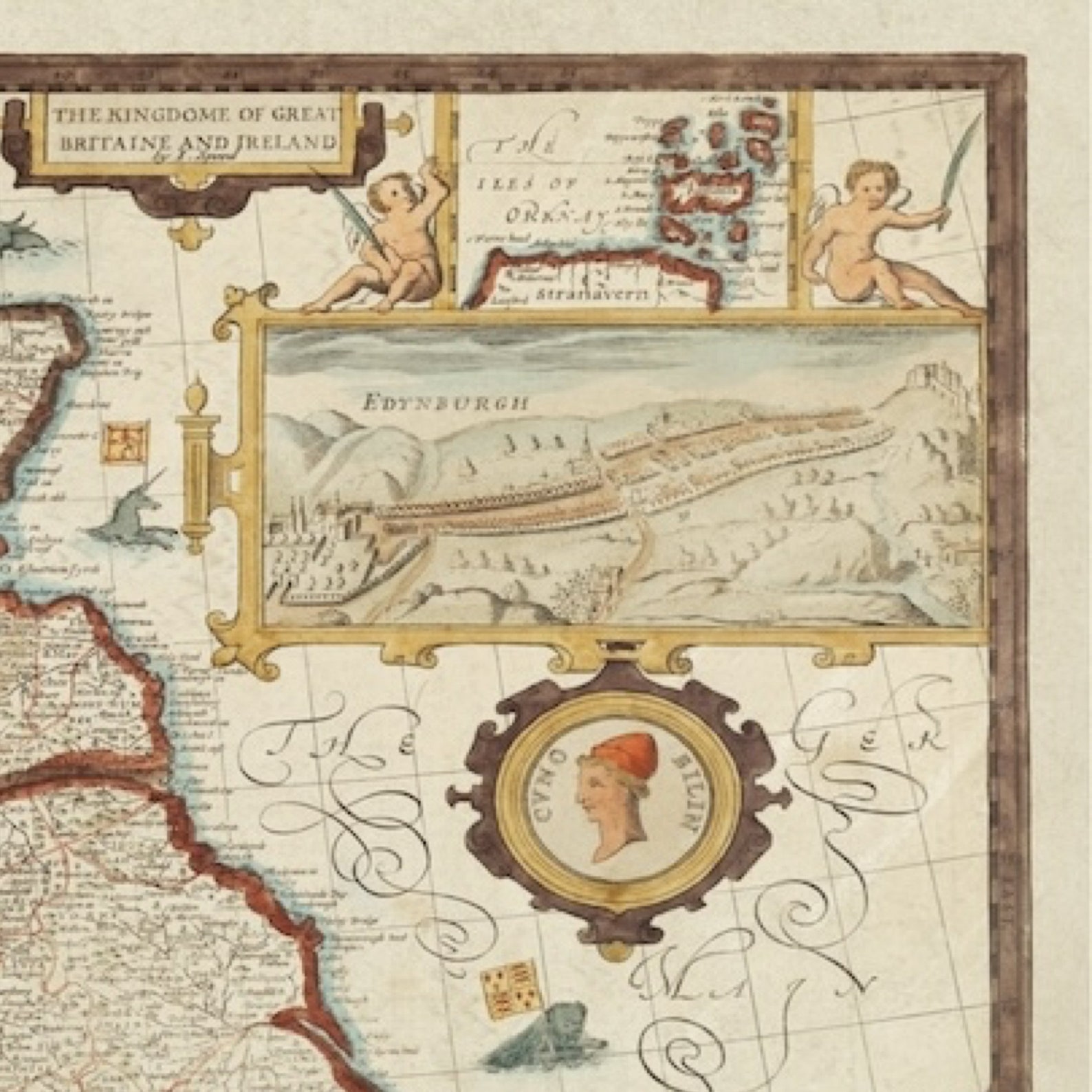 Printable 1770 Map of British Isles by John Speede Downloadable ...