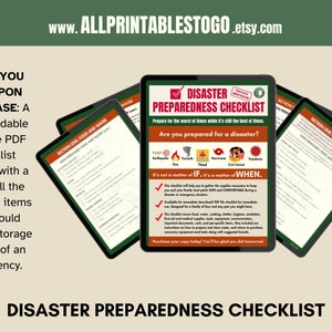 Disaster Preparedness Checklist PDF – Emergency Survival Plan for Home ...