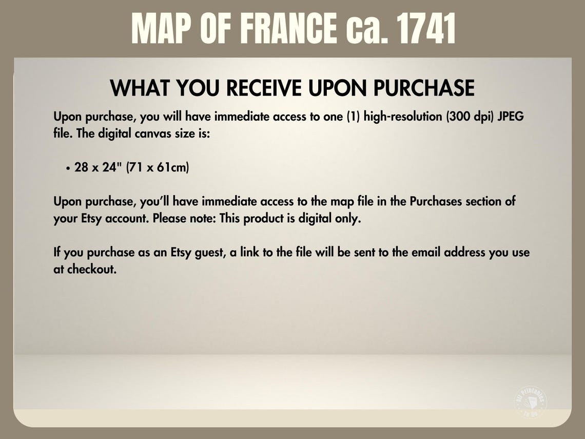 Vintage Map of France 1741: Historical Wall Art (digital Download) - Etsy