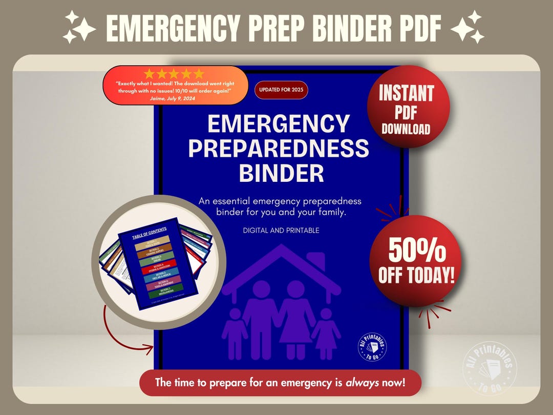 Emergency Preparedness Checklist: Family Disaster Planning (PDF) - Etsy