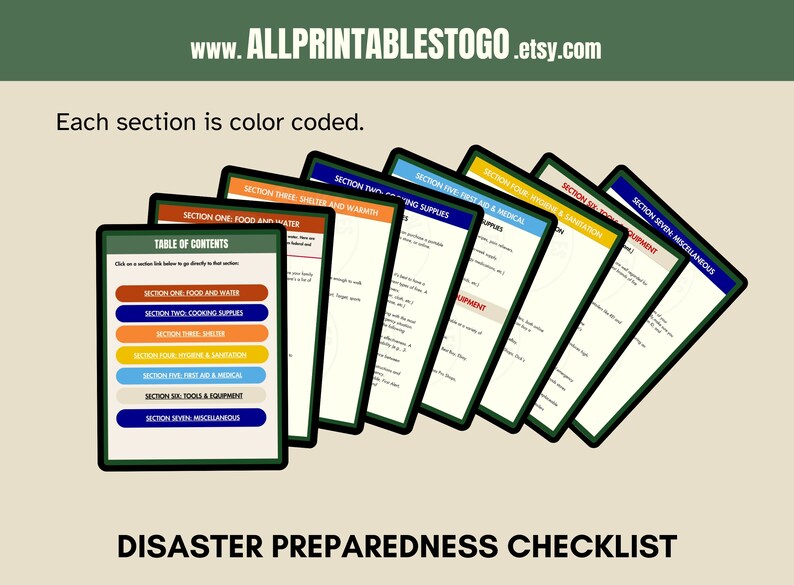 Disaster Preparedness Checklist PDF – Emergency Survival Plan for Home ...
