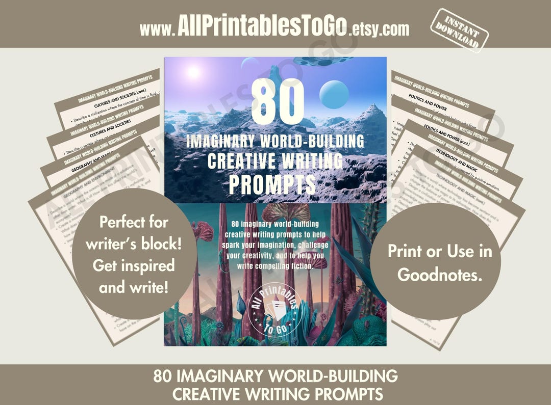 80 World-building Creative Writing Prompts: Fiction Inspiration (PDF ...