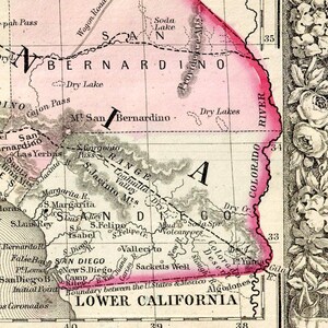 Printable 1866 County Maps of California and Great Salt Lake County ...