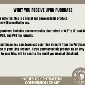 Inch to Centimeter Conversion Chart | Printable Measurement Table PDF ...