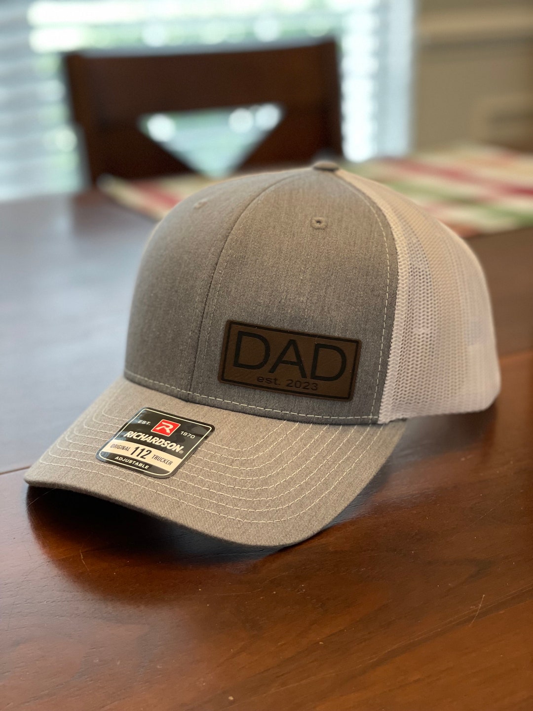 Dad Est 2023 Trendy Trucker Hats With Personalized Patches - Etsy