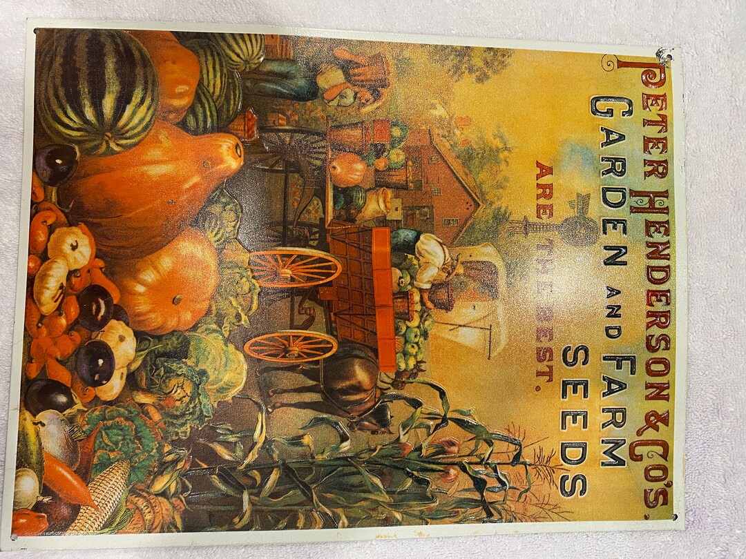 Vintage Peter Henderson Garden and Farm Seeds Tin Sign - Etsy