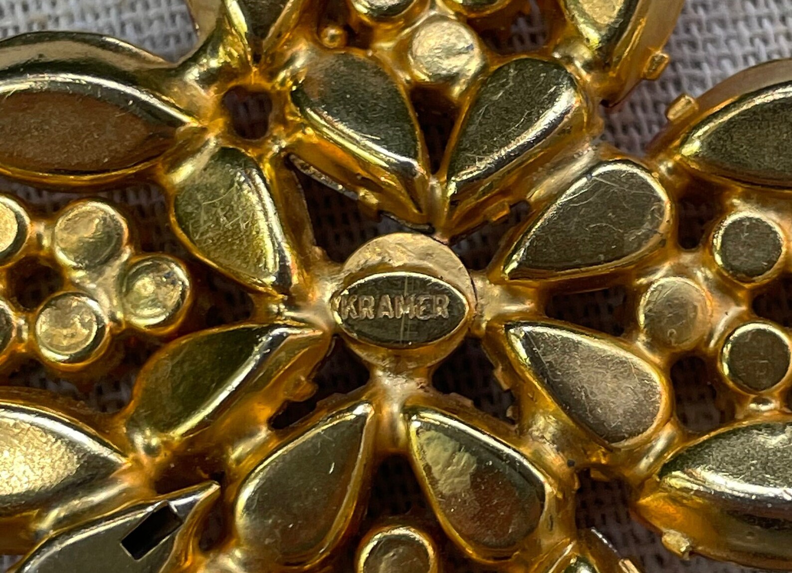 1960s Kramer 4-leaf Clover Pink Aurora Borealis Rhinestone Brooch ...