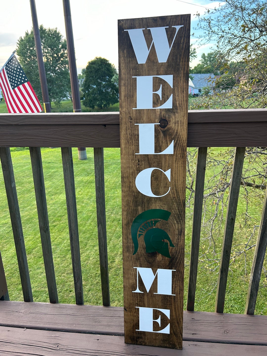 Michigan State Porch Sign, Rustic Michigan State Decor, Personalized ...