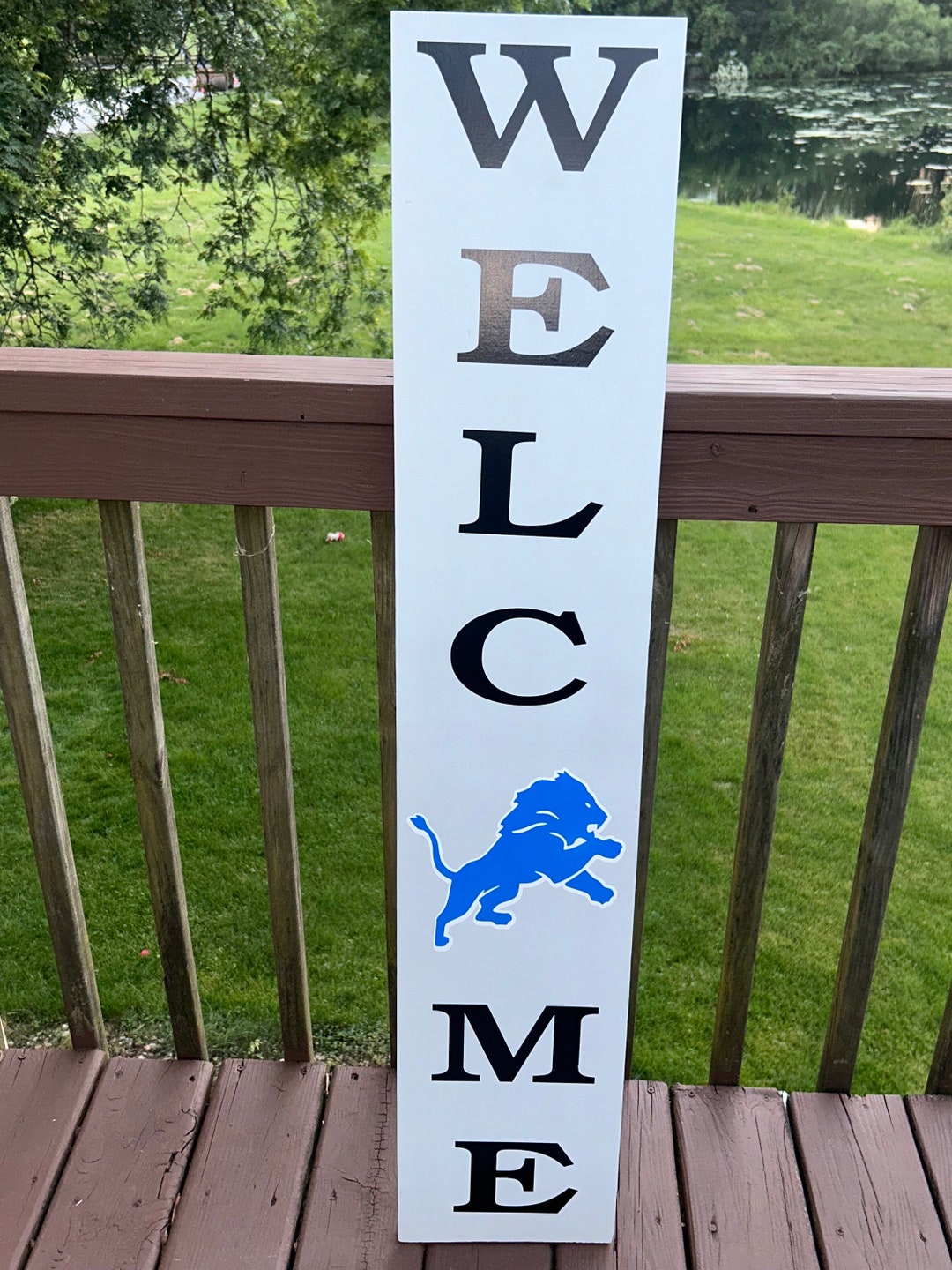 Detroit Lions NFL Porch Leaner, Detroit Lions Outdoor Decor, Detroit ...