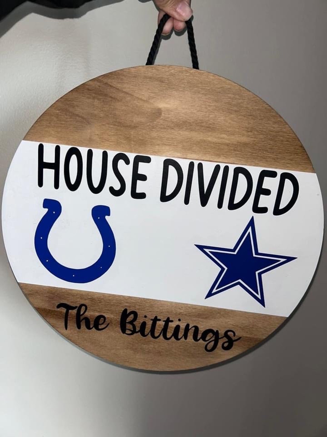 NFL Door Sign, House Divided Football Sign, Sports Signs, NFL Gift ...