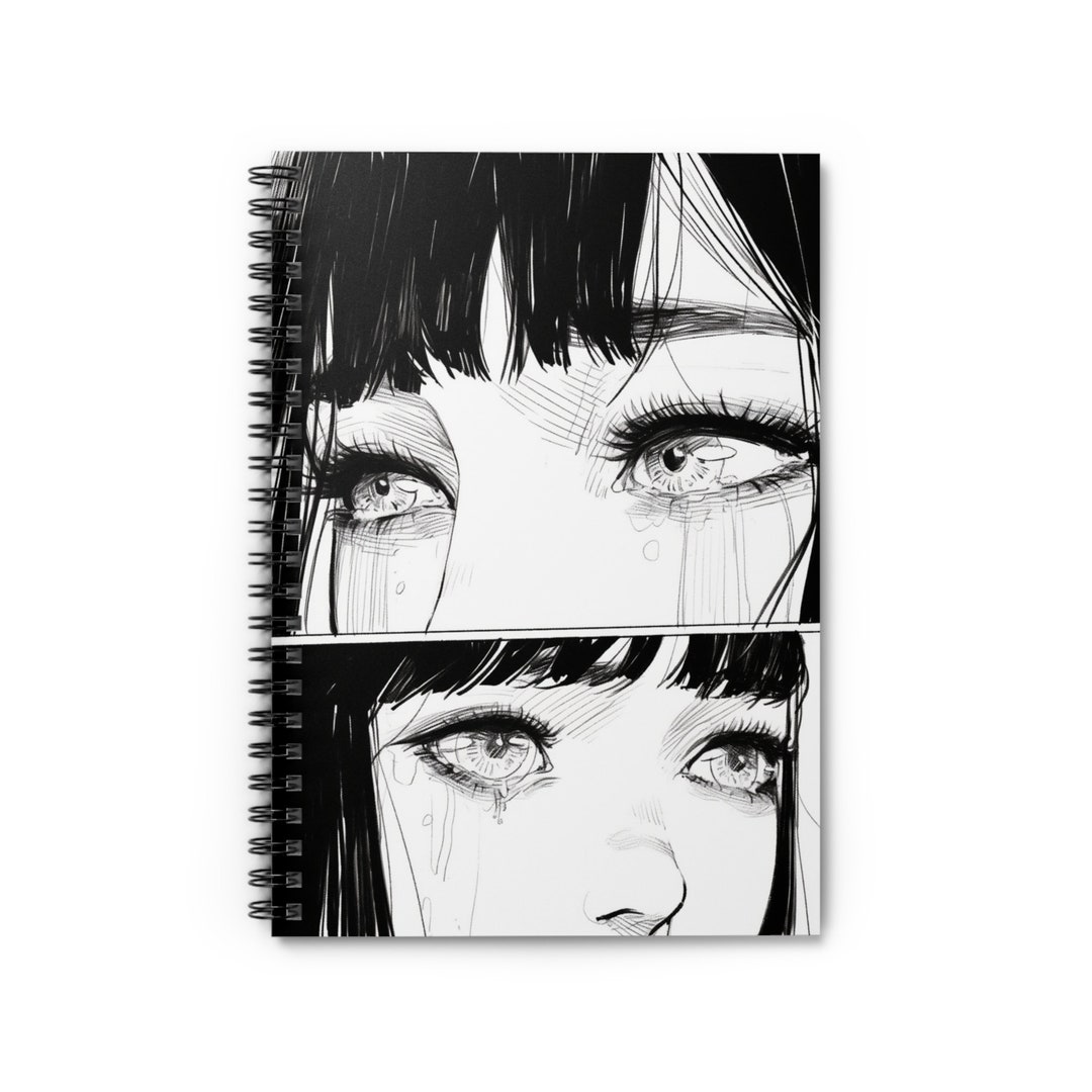 Anime Eyes Spiral Notebook - Dramatic Manga-inspired Sketch Journal - Etsy