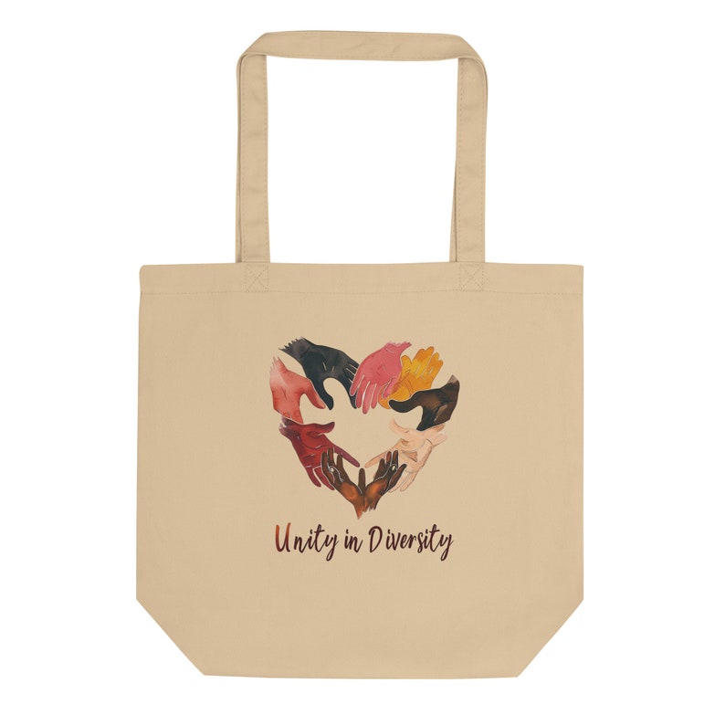 Unity in Diversity Tote Bag: Organic Cotton Reusable Shopping Bag - Etsy