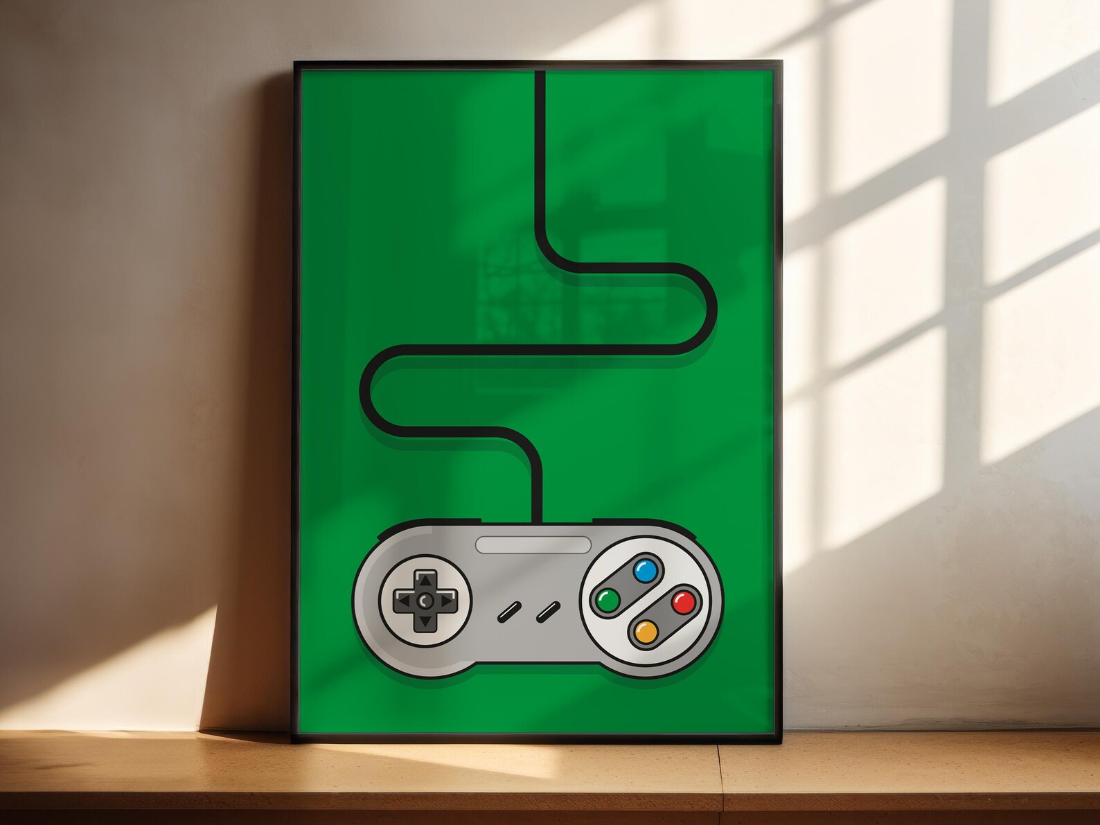 Retro Controller Print Gaming Print Video Games Print Gaming Wall Art ...
