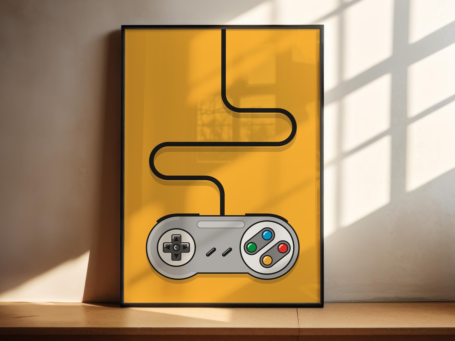 Retro Controller Print Gaming Print Video Games Print Gaming Wall Art ...