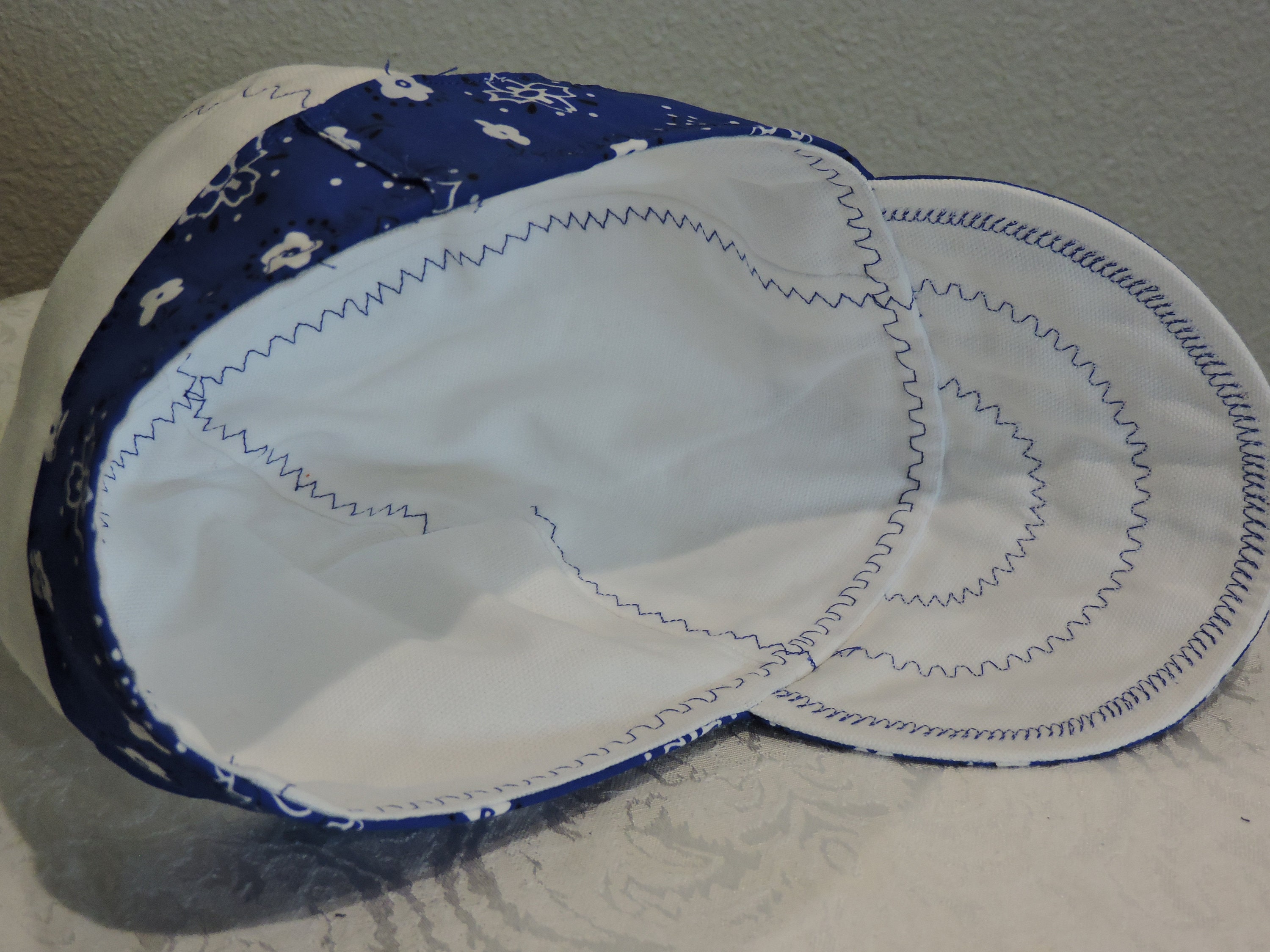 Blue Bandana Welder Cap, Blue Bandana Welding Cap, Welding Crown ...