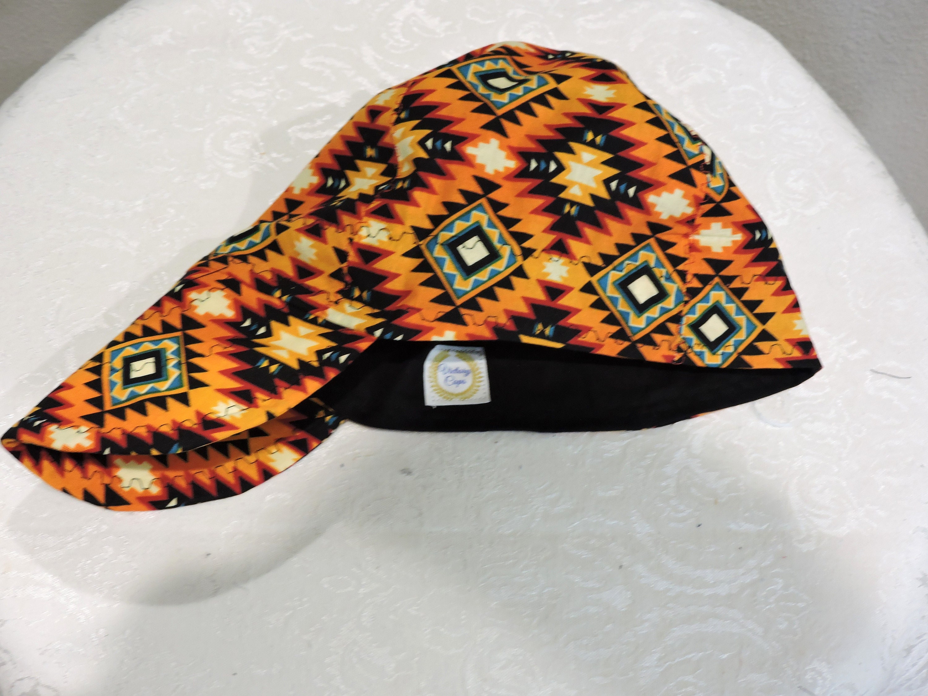 Native Aztec Welding Cap Boho Welders Cap Crown Reversible 100% Cotton ...