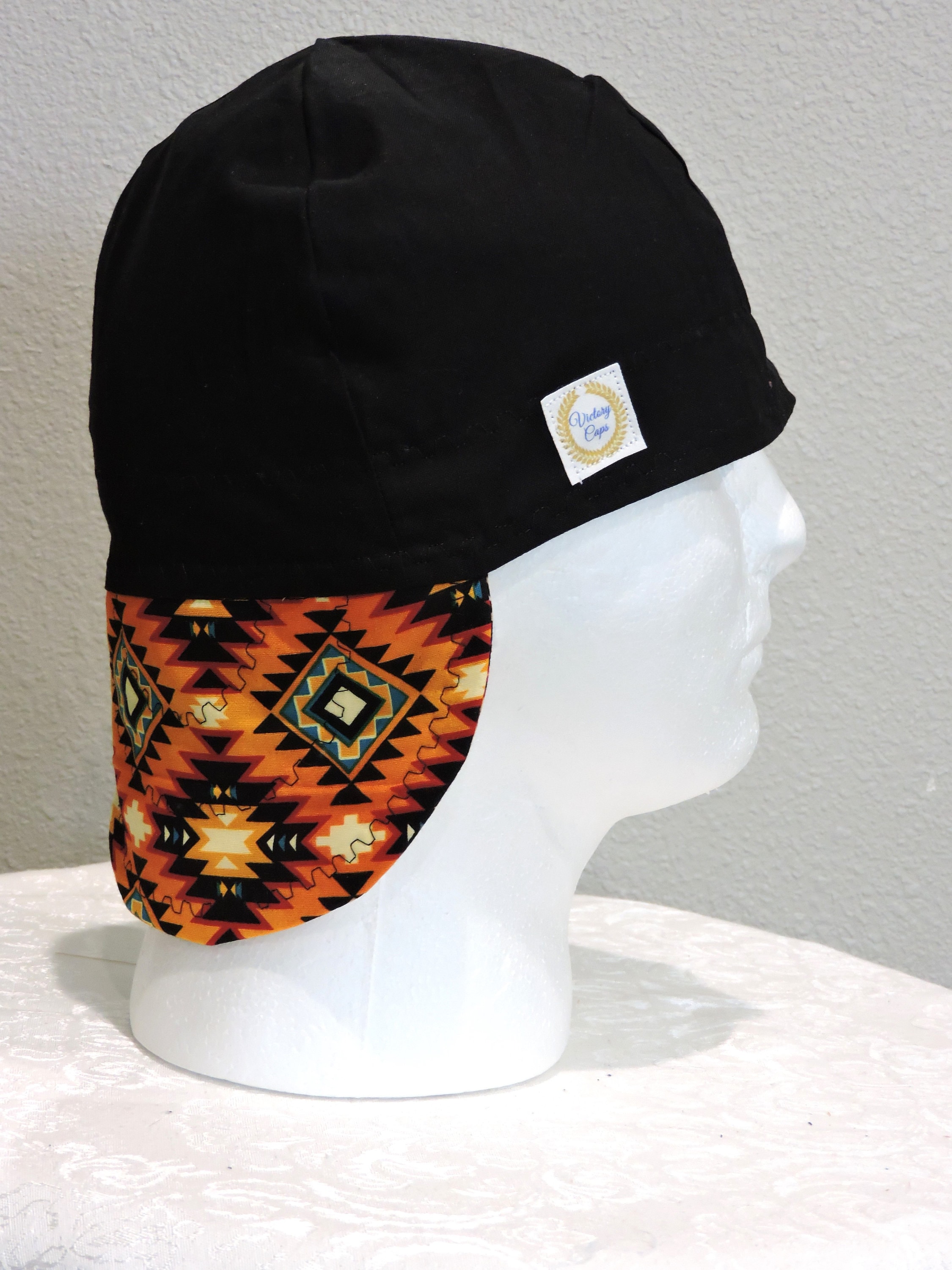 Native Aztec Welding Cap Boho Welders Cap Crown Reversible 100% Cotton ...