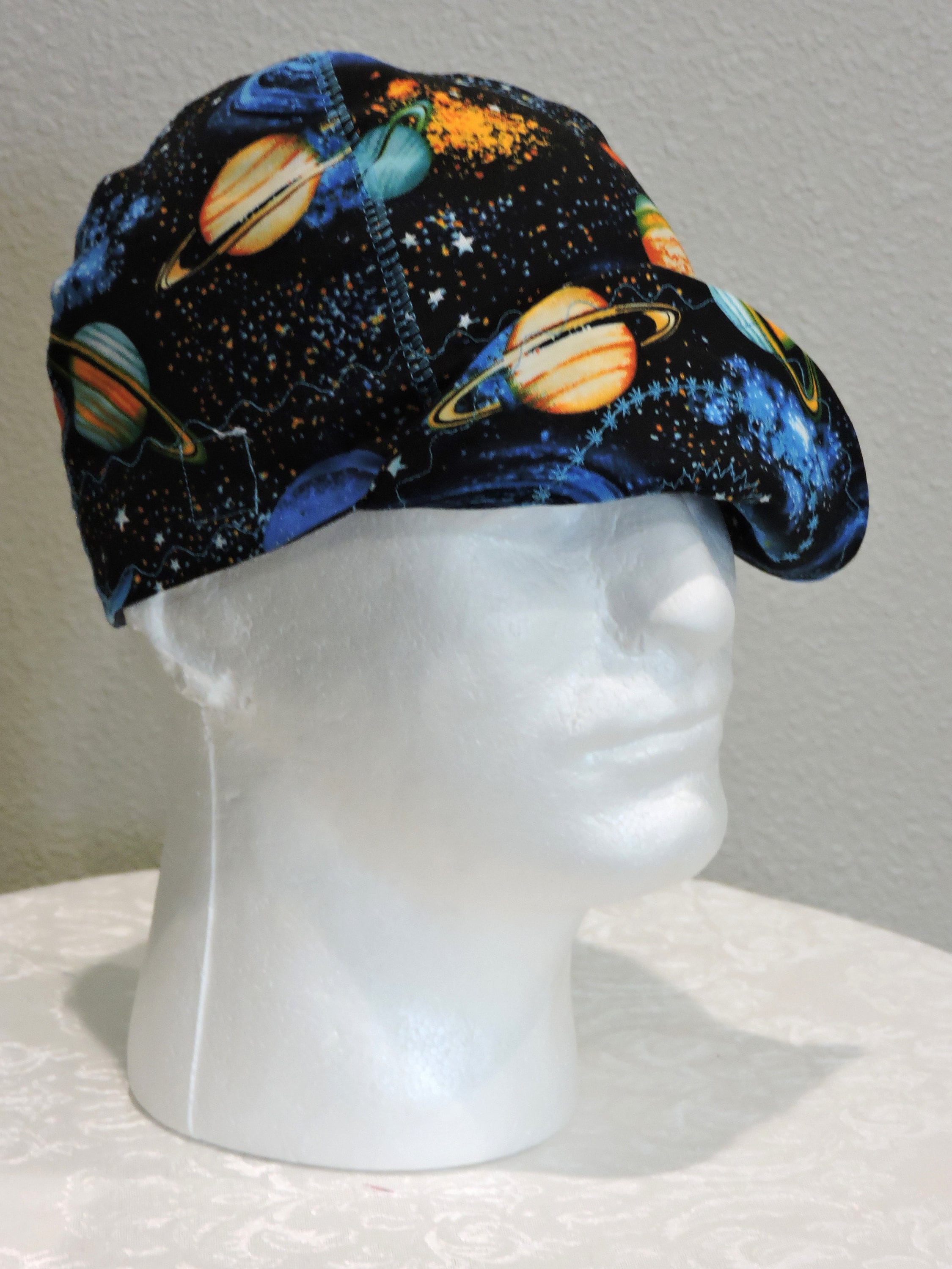 Outer Space Welder Cap Solar System Welding Cap Reversible 100 % Cotton ...