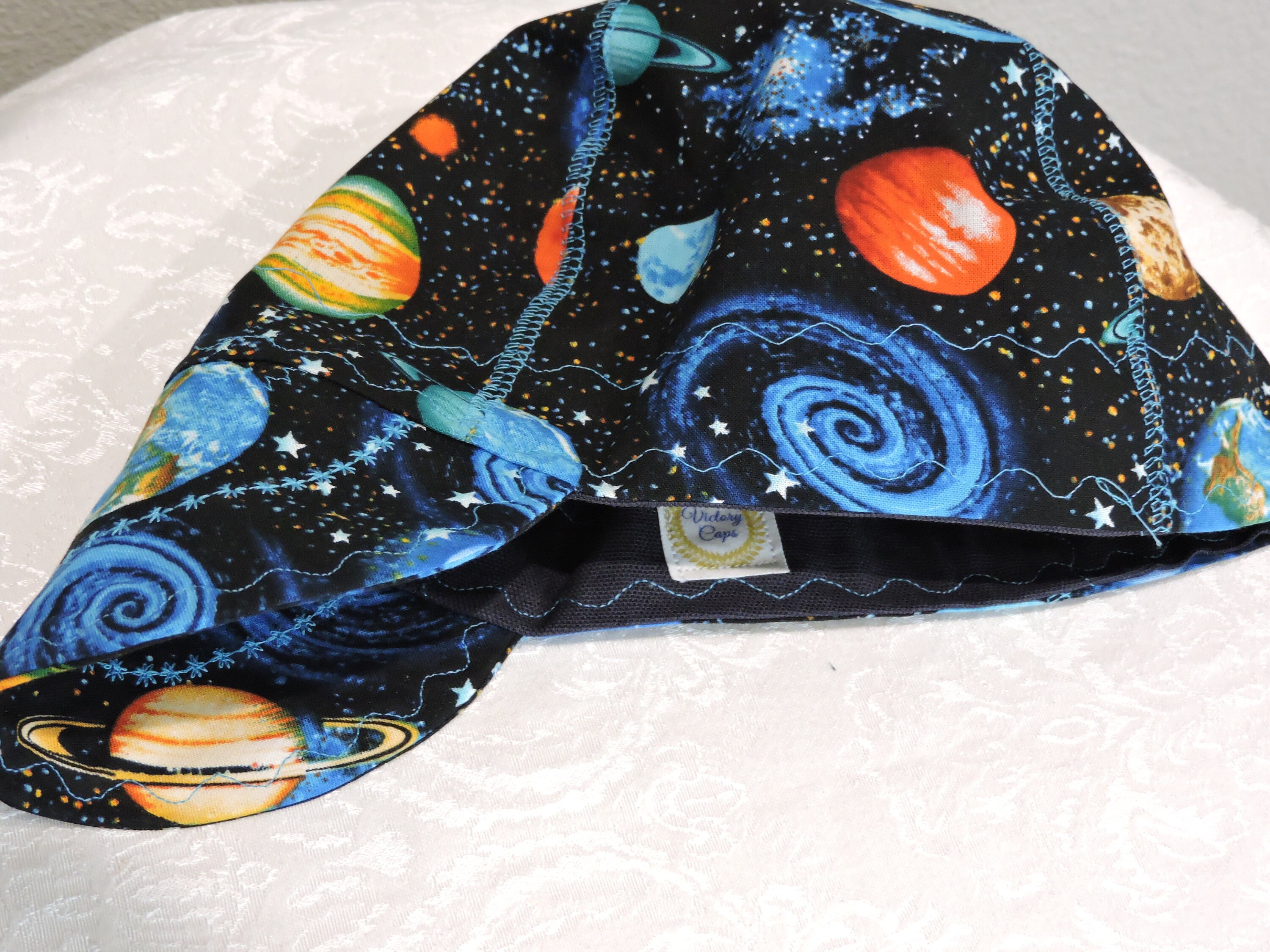 Outer Space Welder Cap Solar System Welding Cap Reversible 100 % Cotton ...