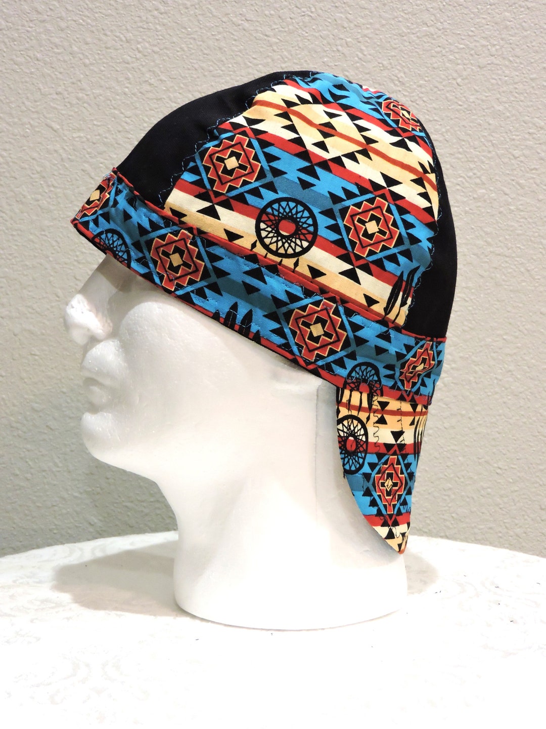 Native Welding Cap, Aztec Welder Cap, Welding Cap, Reversible, 100% ...