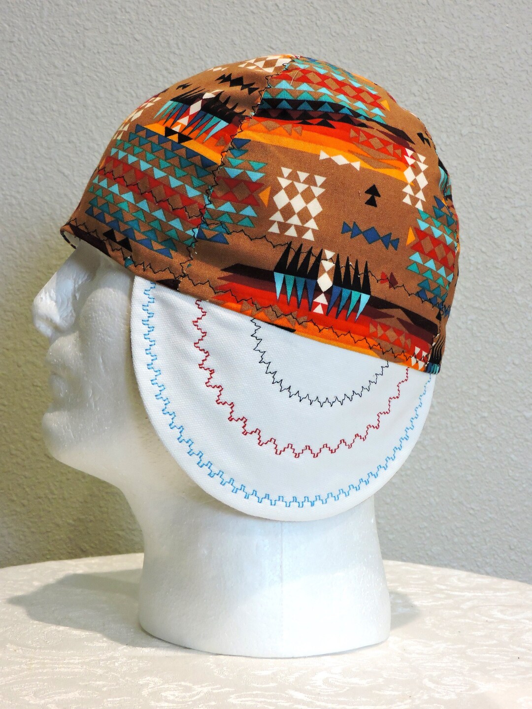 Native Welding Cap, Tribal Welder Cap, Aztec Cap, Bohemian, Reversible ...