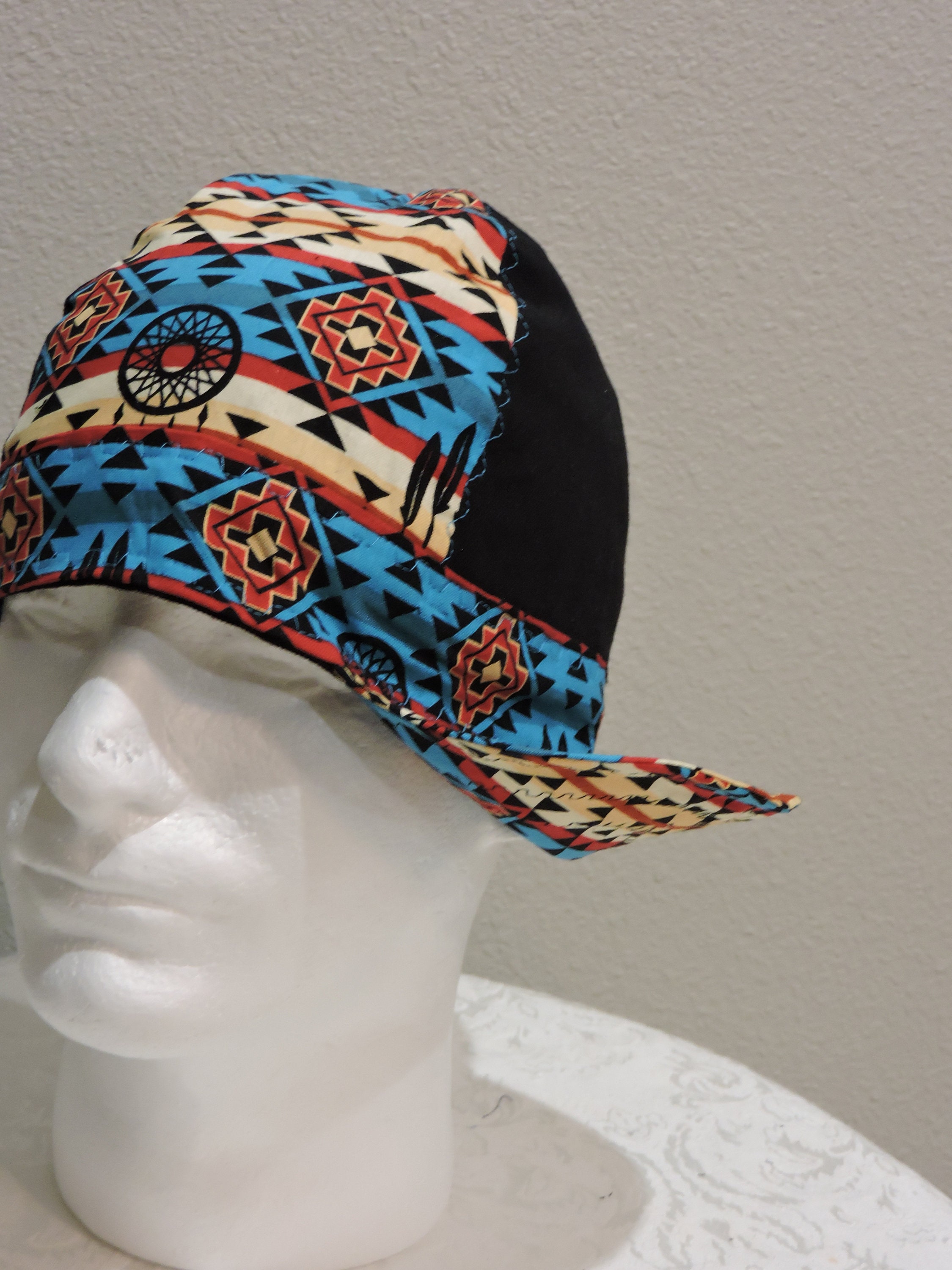 Native Welding Cap, Aztec Welder Cap, Welding Cap, Reversible, 100% ...