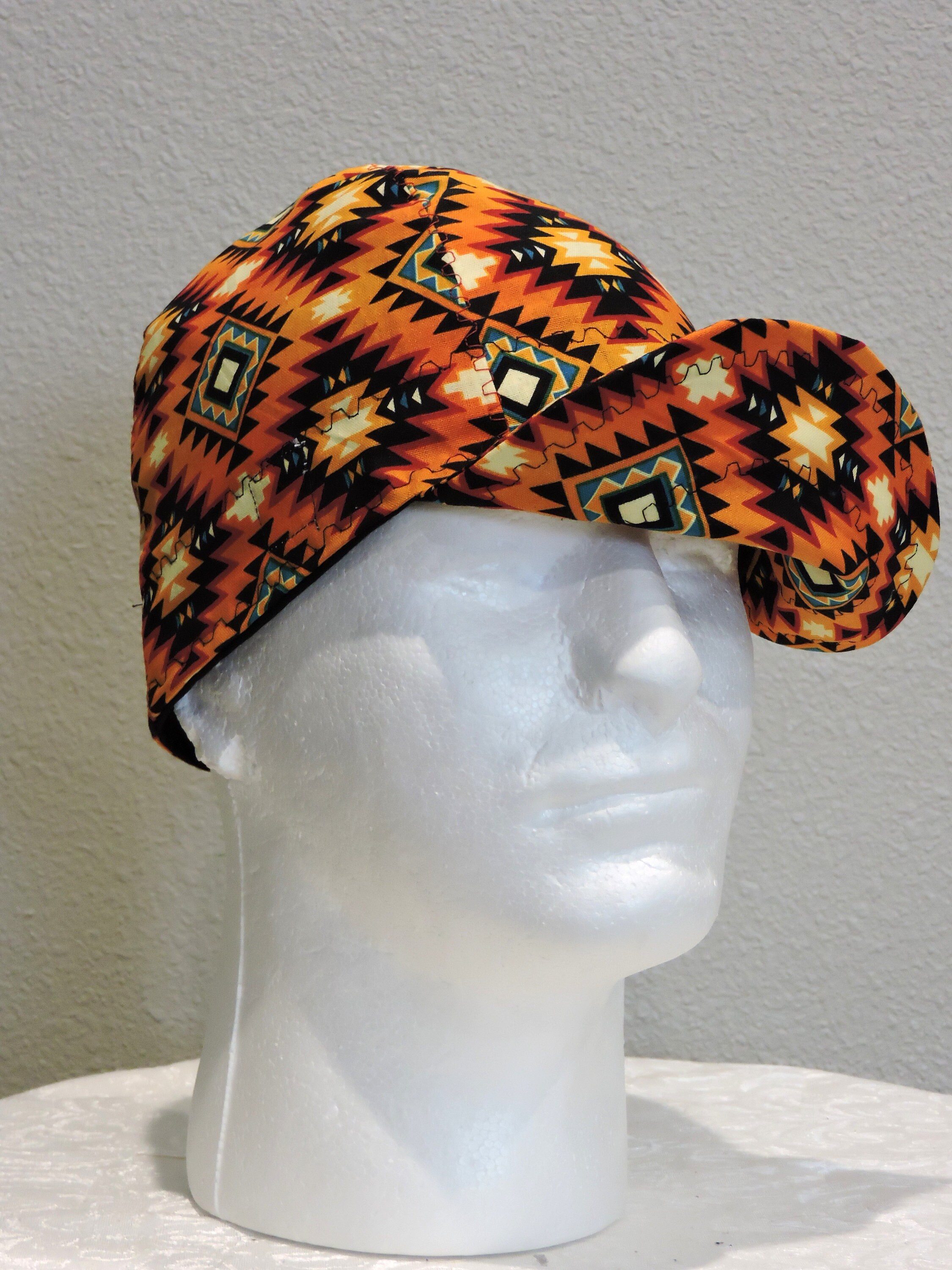 Native Aztec Welding Cap Boho Welders Cap Crown Reversible 100% Cotton ...