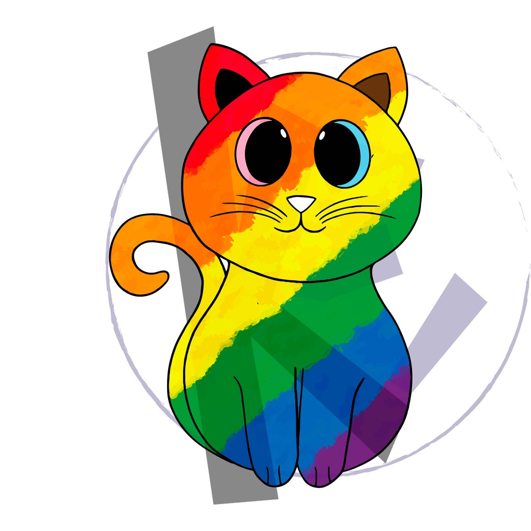 Pride, Pride Flag, Inclusive Pride Flag, Cat - Etsy