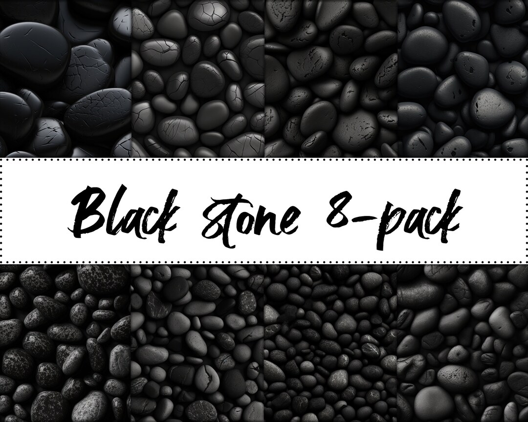 Black Smooth Stone Seamless Digital Background 8-pack - Etsy