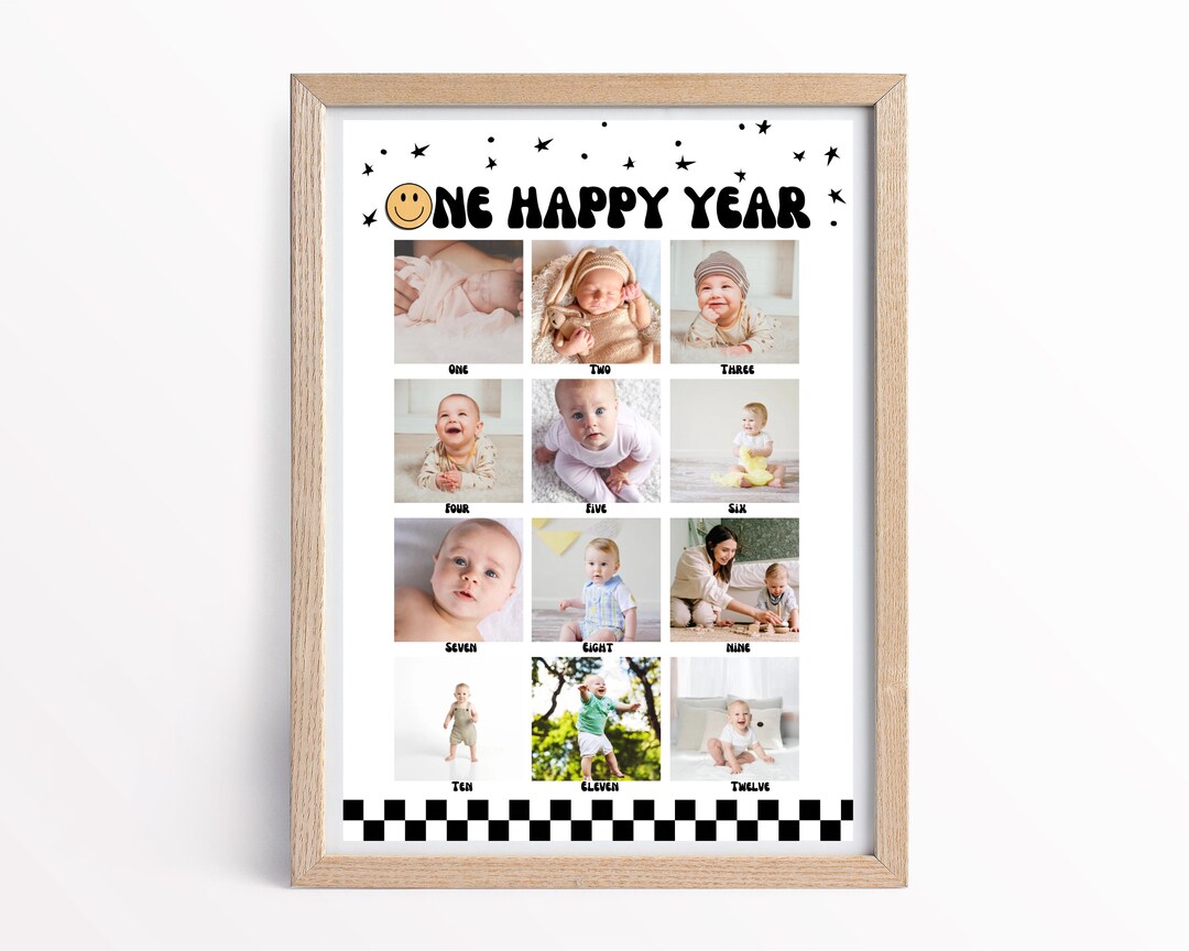 One Happy Dude Photo Poster Sign One Happy Year Sign First - Etsy