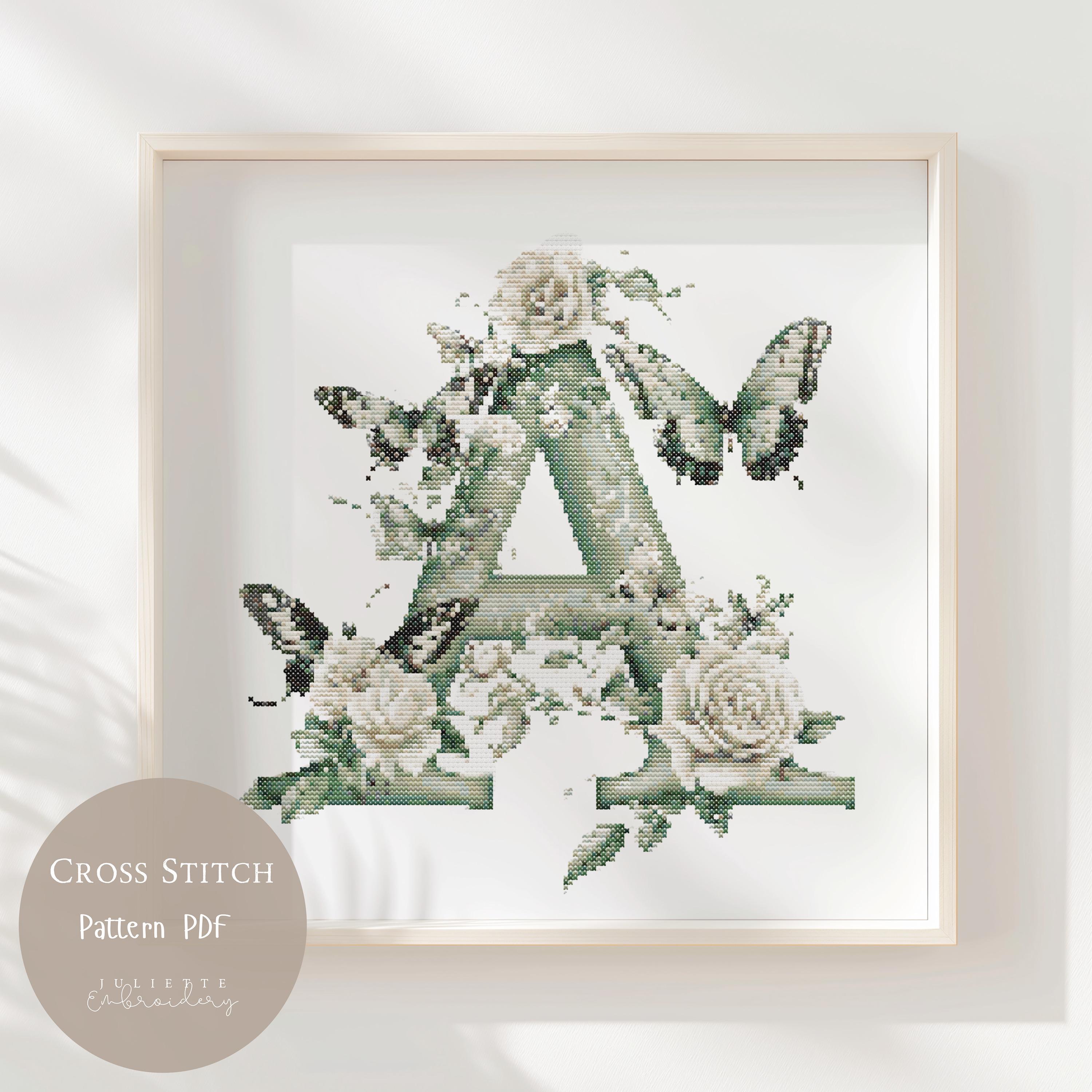 Custom Cross Stitch Pattern Alphabet Letter A| Stitch Embroidery ...