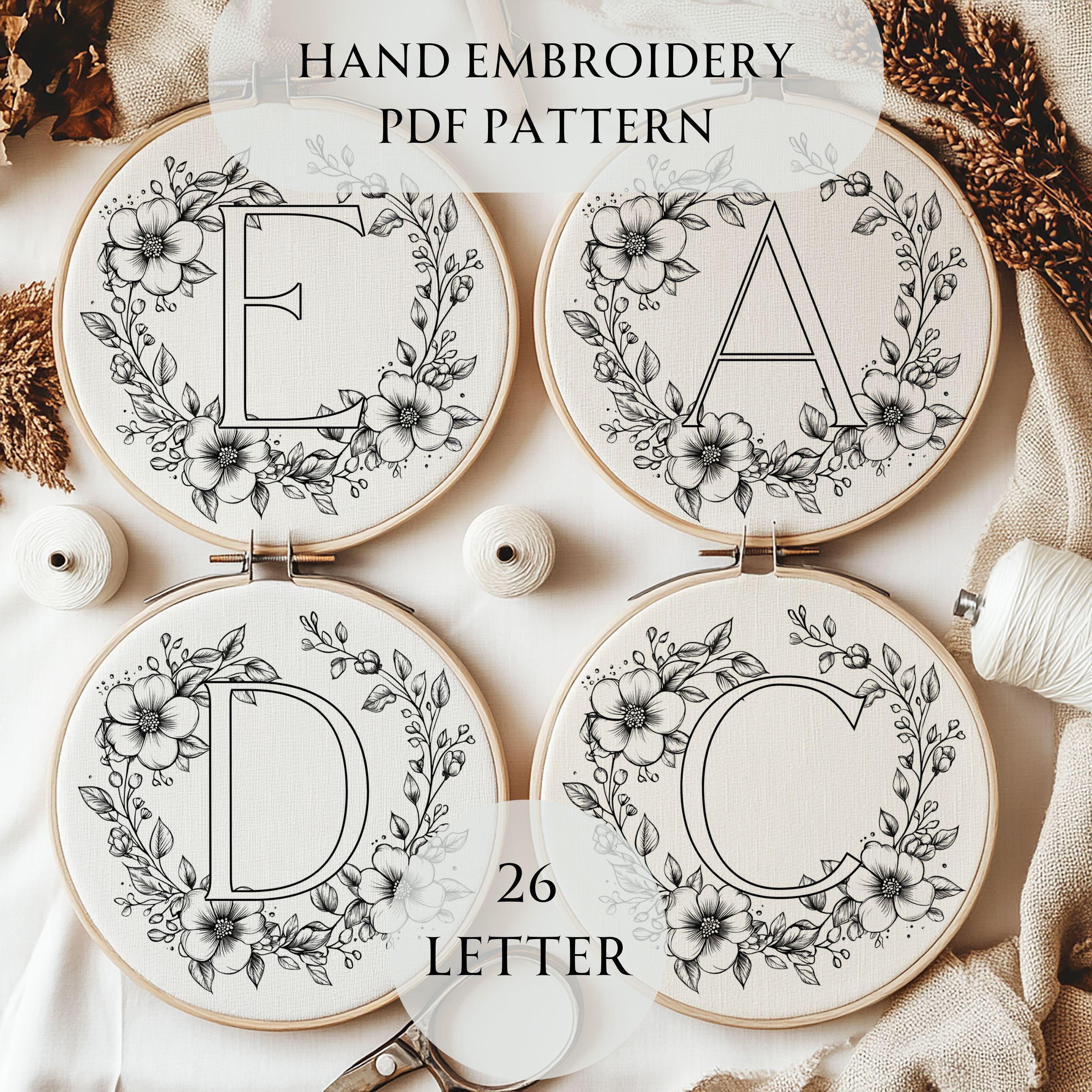 Stick and Stitch Full Alphabet Digital Download, Letter Ornament ...