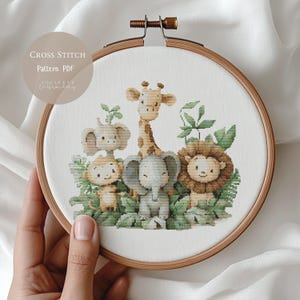 Cross Stitch Pattern Savana Animal |nursery Embroidery Designs Pdf ...