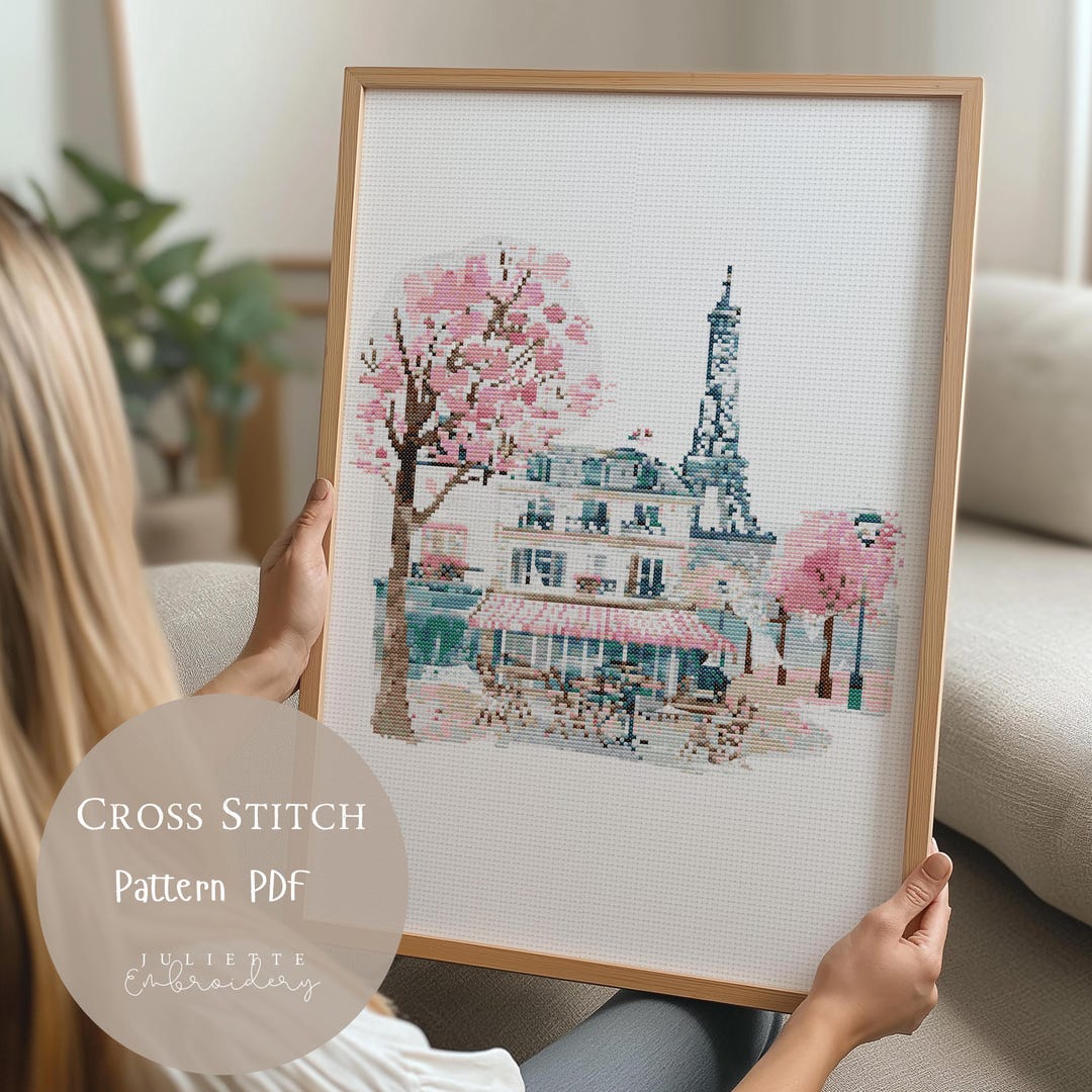 Cross Stitch Pattern Paris City |cityscape Embroidery Designs Pdf ...