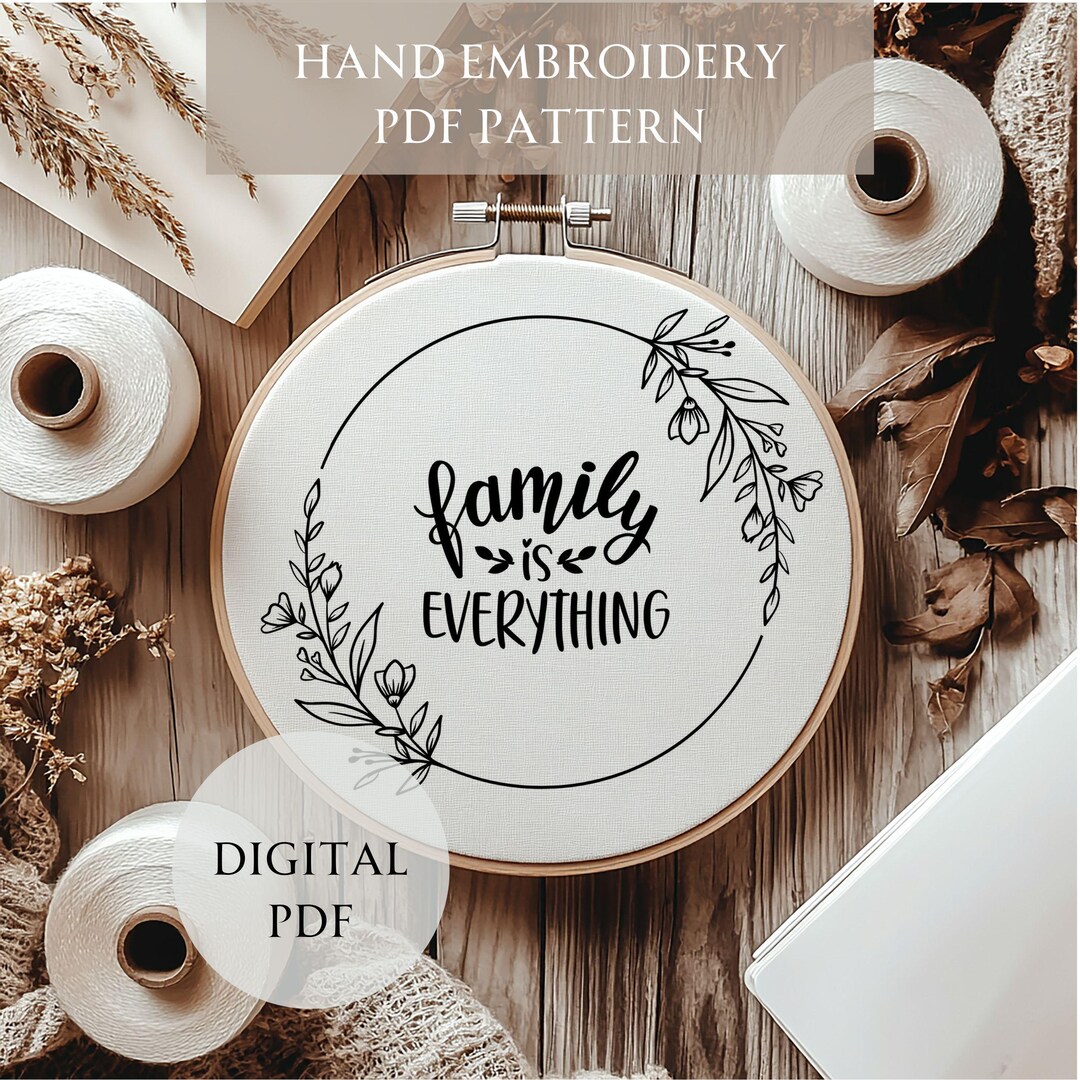 Motivational Quotes Embroidery PDF Pattern| Modern Embroidery Design ...