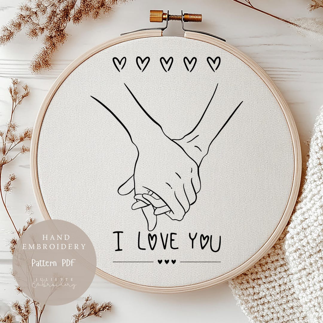 Love Quotes Embroidery PDF Pattern| Love Words Embroidery Design ...