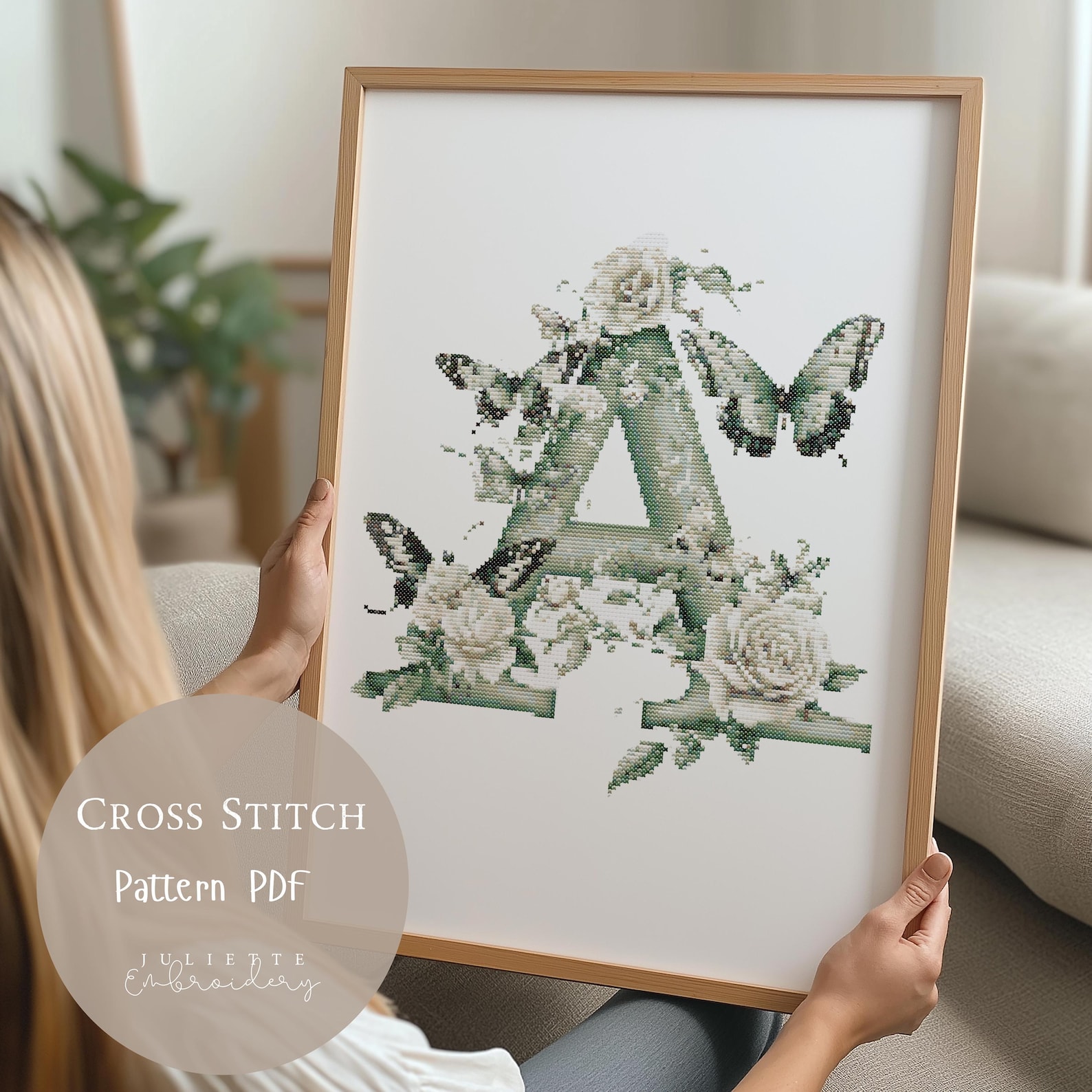 Custom Cross Stitch Pattern Alphabet Letter A| Stitch Embroidery ...