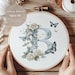 Custom Cross Stitch Alphabet Letter Pattern| Blue Letter Embroidery ...