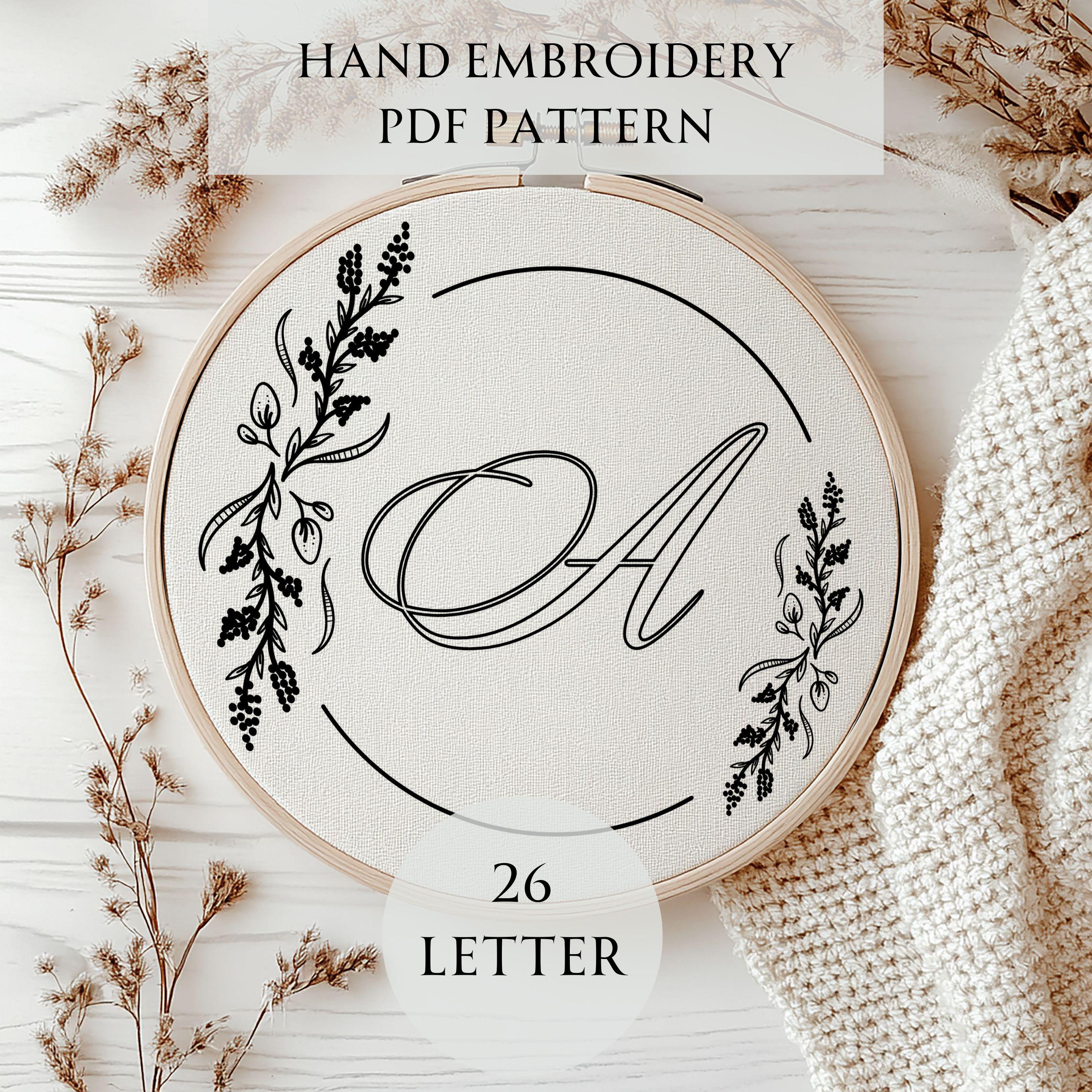 Stick and Stitch Full Alphabet Digital Download, Letter Ornament ...