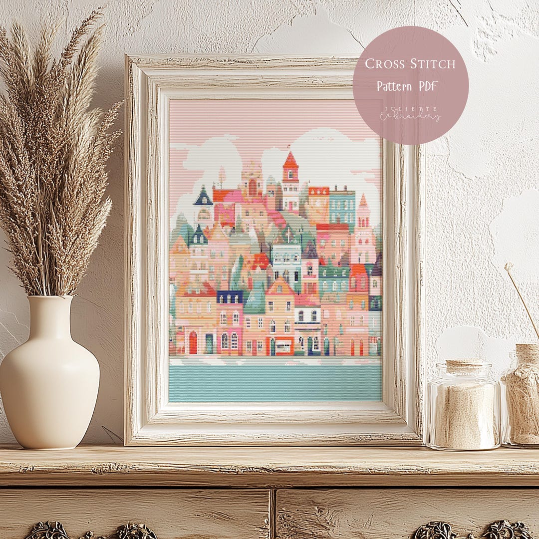Paris Cityscape Cross Stitch Pattern |city Embroidery Designs Pdf ...
