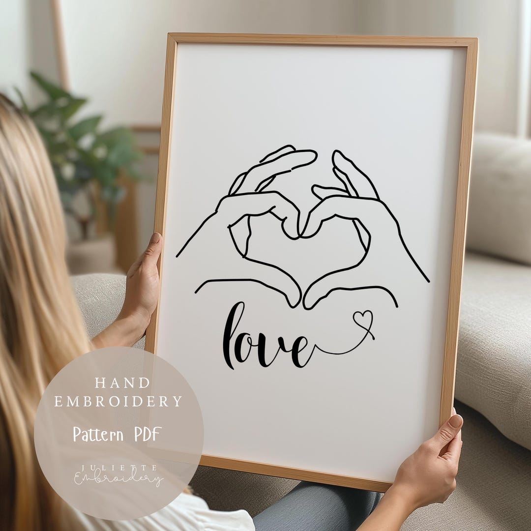Love Quotes Embroidery PDF Pattern| Love Words Embroidery Design ...