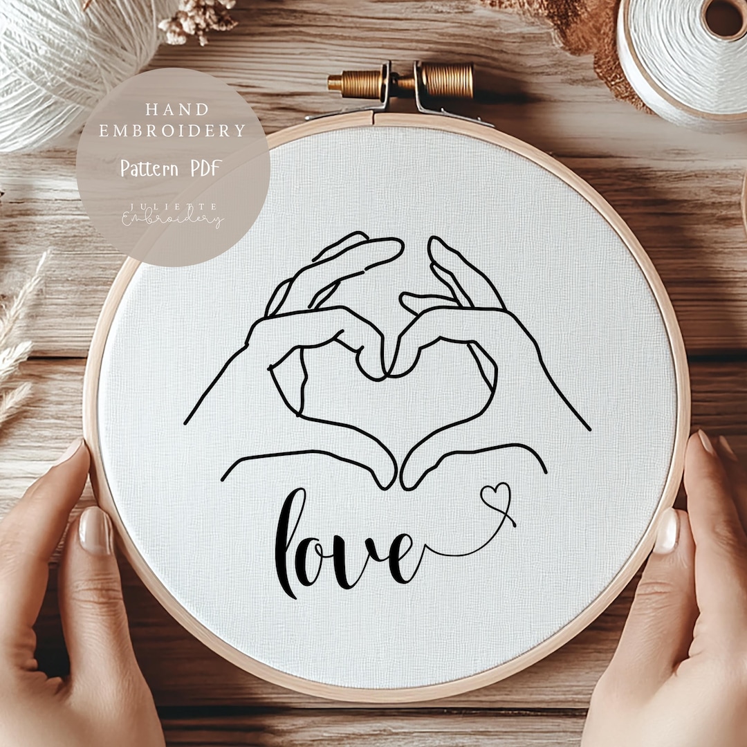 Love Quotes Embroidery PDF Pattern| Love Words Embroidery Design ...