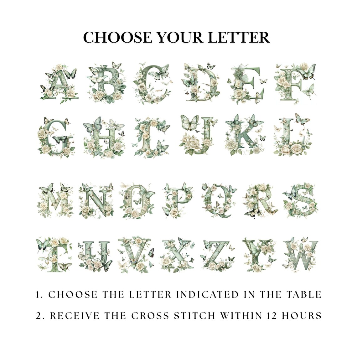Custom Cross Stitch Pattern Alphabet Letter A| Stitch Embroidery ...