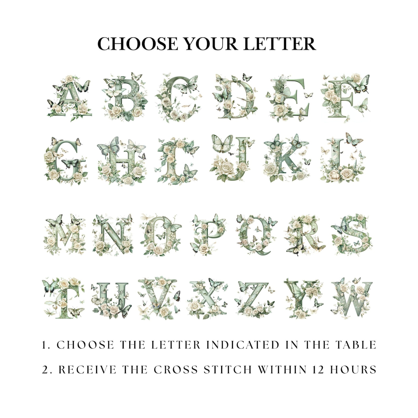Custom Cross Stitch Pattern Alphabet Letter A| Stitch Embroidery ...