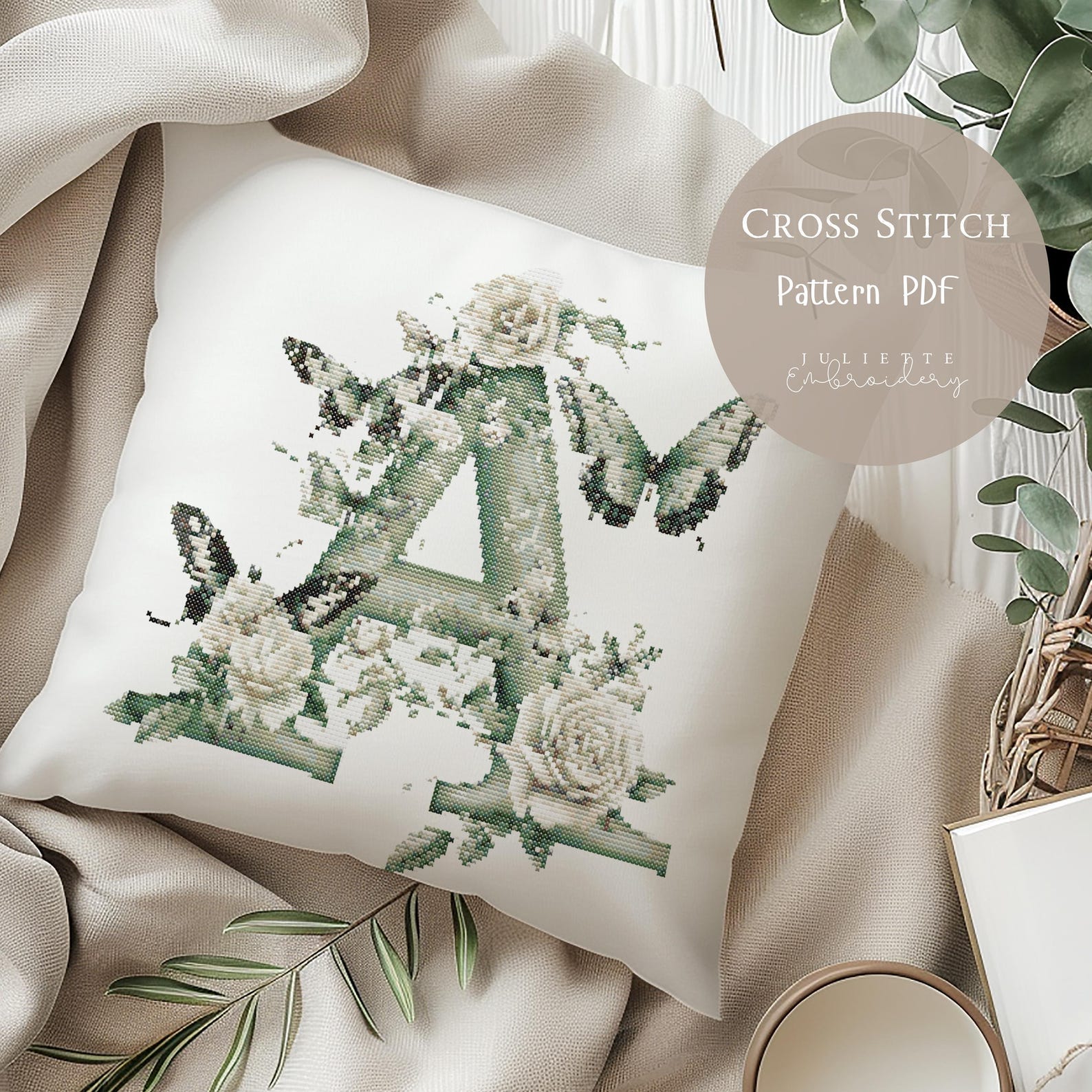 Custom Cross Stitch Pattern Alphabet Letter A| Stitch Embroidery ...