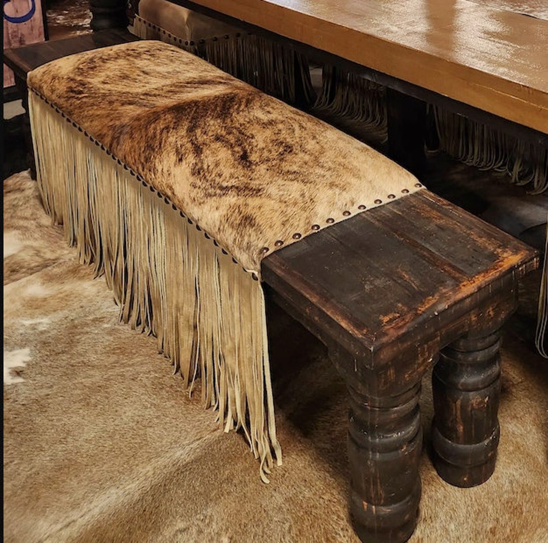 Waco Dining Bench With Fringe by Ranch & Co. Interiors | 81 Inch Dining ...