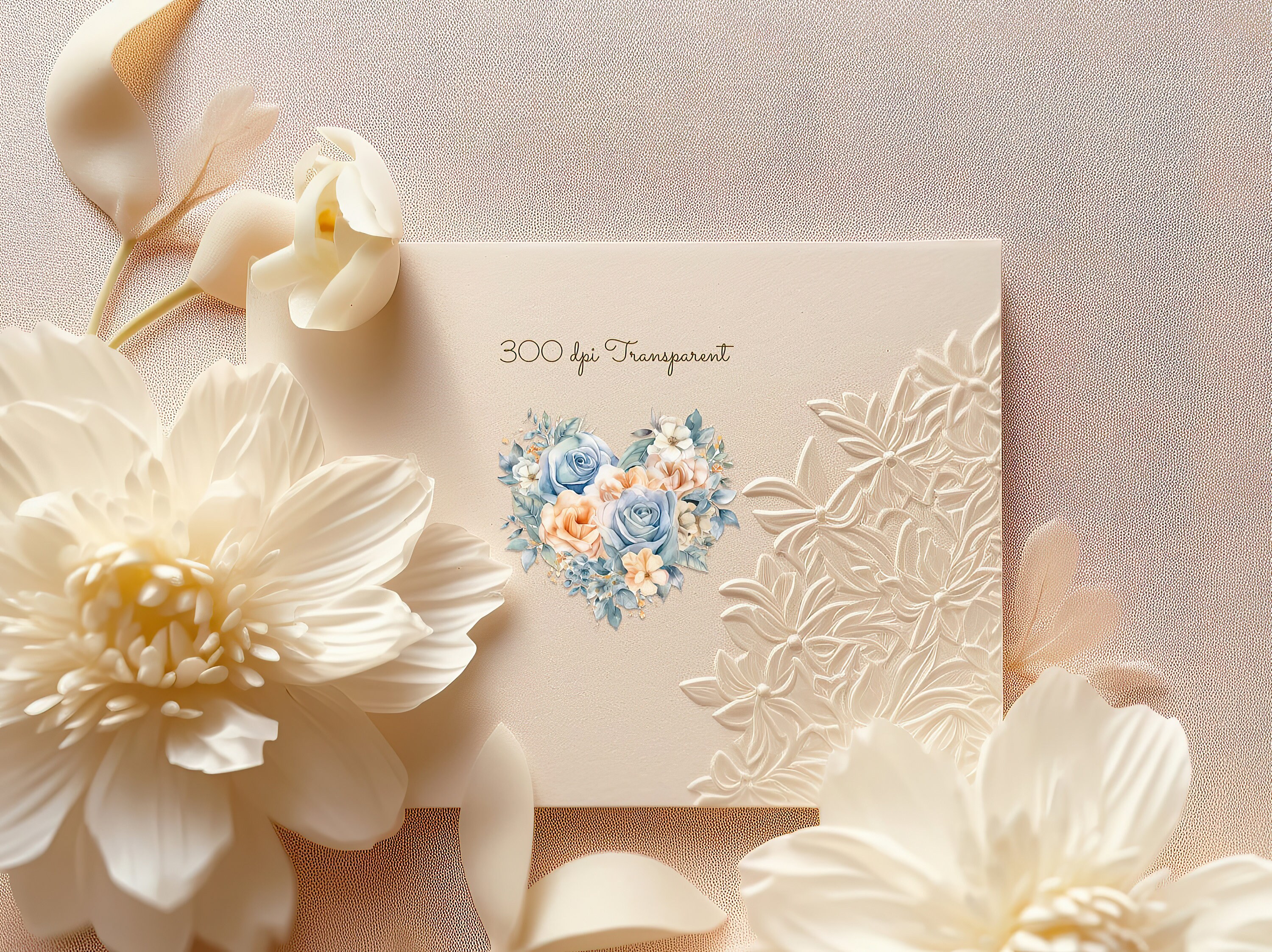 Floral Hearts Clipart Bundle, Flower Heart, Mother's Day Valentine ...